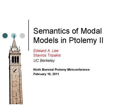 semantics of modal models in ptolemy word文档在线阅读与下载 无忧文档