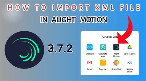 How To Import XML File In Alight Motion XML Import Problem YouTube