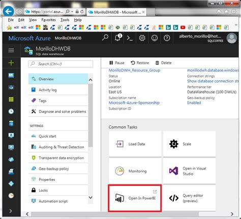 SQLCoffee Using SQL Azure And Power BI For Creating Reports