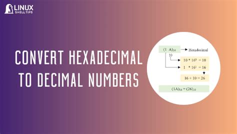 how to convert hexadecimal to decimal numbers in linux