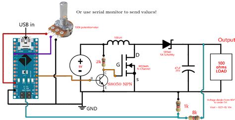 Boost Converter Circuit Diagram Using Arduino