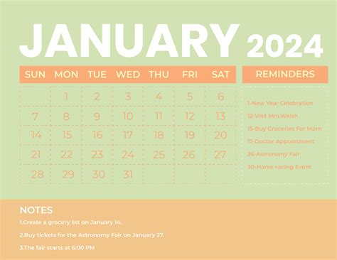 Free Printable January 2024 Monthly Calendar With Holidays Pdf
