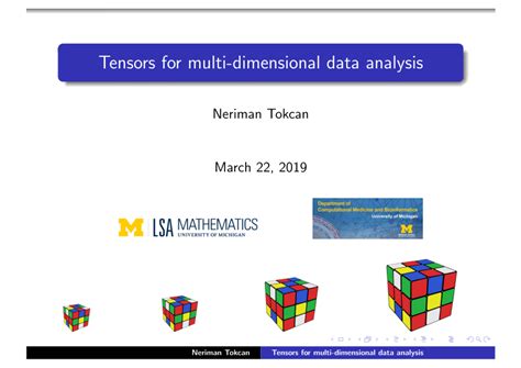 pdf tensors for multi dimensional data analysis