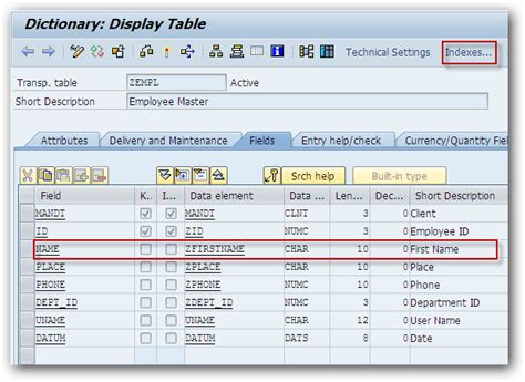 How To Create Secondary Index On SAP Table SAPHub