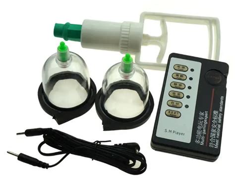 New Nipple Clitoris Suction Cup Vacuum Pump Electric Shock Mager Breast Enlarger Pussy