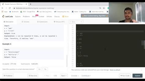 10 regular expression matching recursive approach youtube