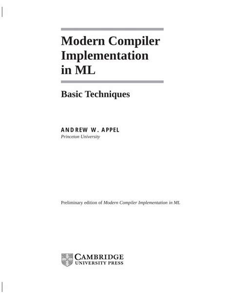 PDF Modern Compiler Implementation In MLappel Modern Basic Ml Extract