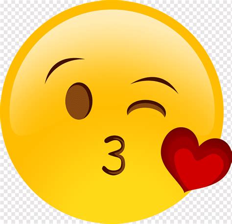 Emoji Kiss Стикер смайликов эмодзи любовь смайлик наклейка Png Pngwing