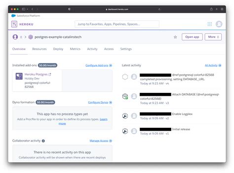deploy a postgresql database on heroku