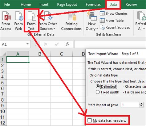 Import What Does My Data Has Headers Do When Importing From Text