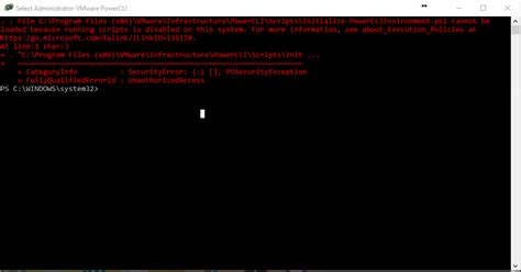 powercli powerclienvironment ps1 cannot be loaded because running scripts is disabled on this