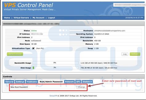 How To Change The Root Password Of VPS From SolusVM VPS Managment