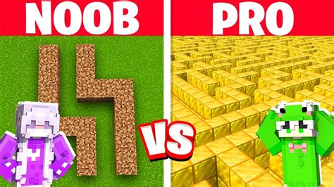 Minecraft NOOB Vs PRO GIANT MAZE BUILD CHALLENGE YouTube