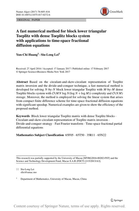 a fast numerical method for block lower triangular toeplitz with dense toeplitz blocks system
