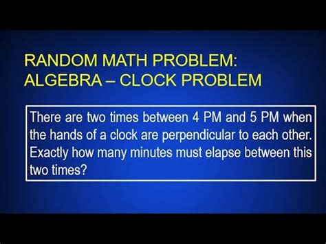Random Math Problem Algebra Youtube