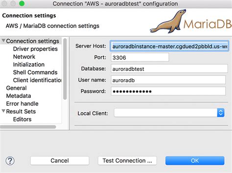 Using The MariaDB JDBC Driver With Amazon Aurora With MySQL