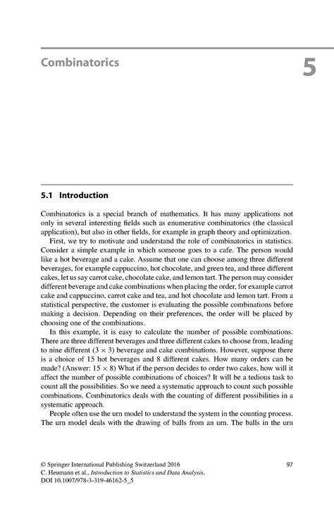 chapter 5 lecture notes 3 5 combinatorics 5 introduction combinatorics is a special branch