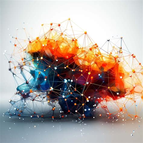 Premium AI Image Abstract Background With A Low Poly Plexus Design