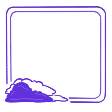 Purple Cloud Frame For Quote Frames Purple Text Box PNG Transparent