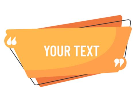 Yellow Quotes Text Frame Text Border Text Box Text PNG And Vector