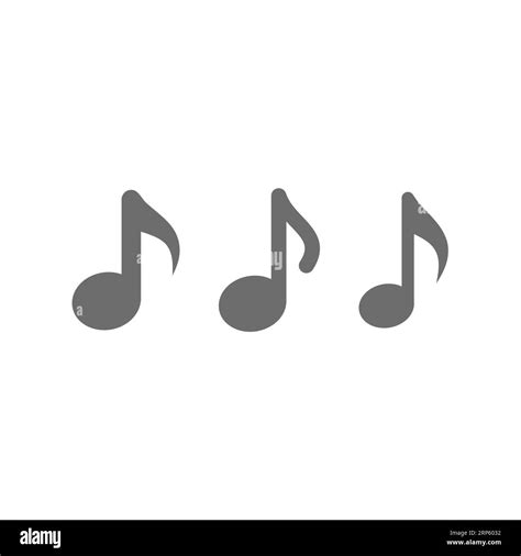 Music Notes Vector Icon Set Note Simple Icons Stock Vector Image Art