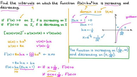 lesson increasing and decreasing intervals of a function using derivatives nagwa