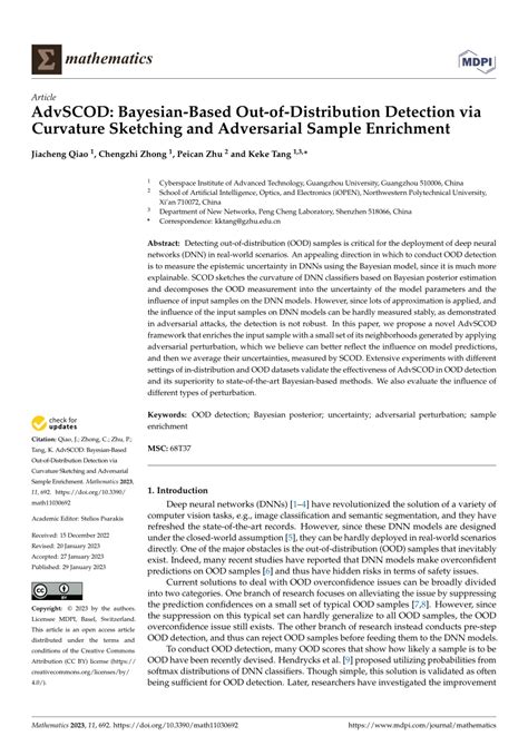 pdf advscod bayesian based out of distribution detection via curvature sketching and