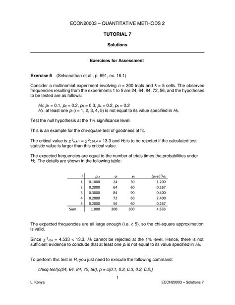tutorial 7 solutions 1 econ20003 quantitative methods 2 tutorial 7 solutions exercises for