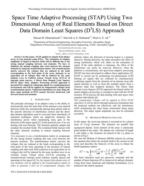 pdf space time adaptive processing stap using two dimensional array of real elements based
