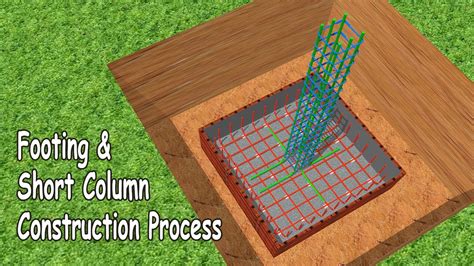 Footing Column Construction Process Step By Step Rebar Placement
