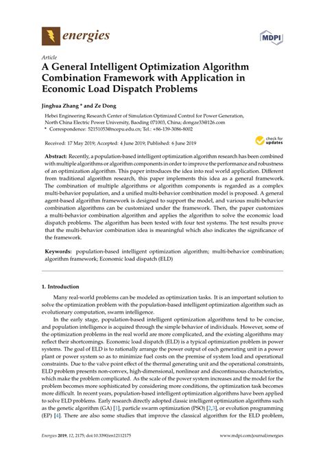 pdf a general intelligent optimization algorithm combination framework with application in