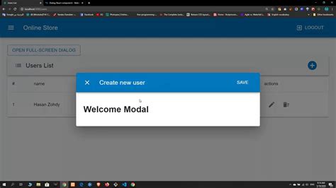 68 using modal component inside modal form component react js reactor youtube