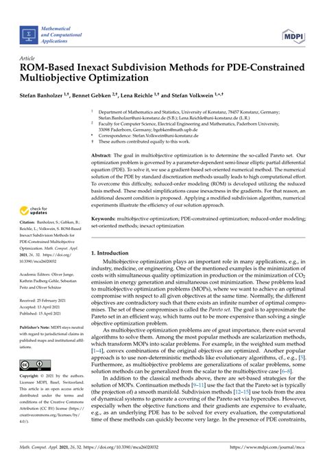 pdf rom based inexact subdivision methods for pde constrained multiobjective optimization