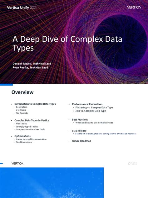 vertica unify 2021 a deep dive of complex data types pdf array data structure integer