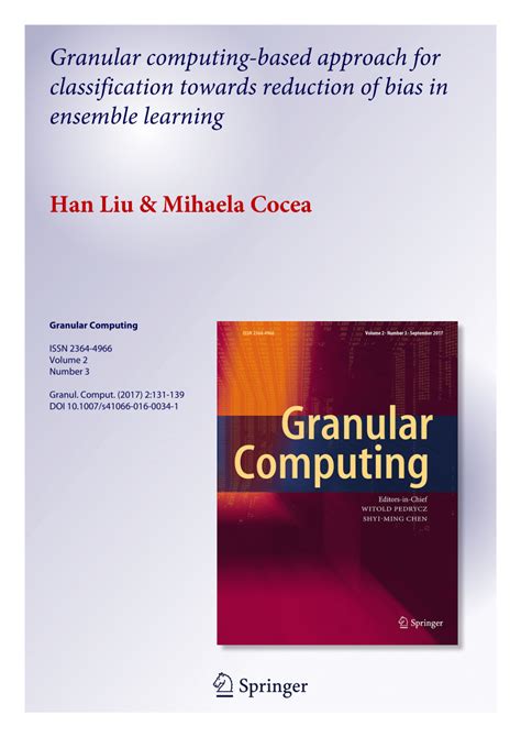 pdf granular computing based approach for classification towards reduction of bias in ensemble