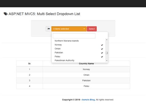 asp mvc5 bootstrap style multi select dropdown plugin asma s blog
