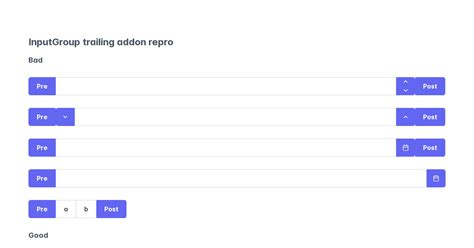 InputGroup Trailing Addon Repro Codesandbox