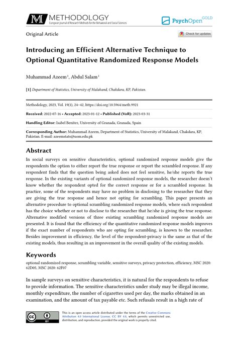 pdf introducing an efficient alternative technique to optional quantitative randomized