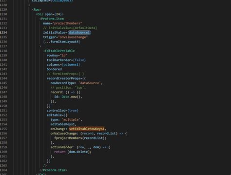 🧐[问题] editableprotable 如何实现表格中编辑字段通过a字段给b、c字段赋值，并可以正常显示 · issue 3390 · ant design pro