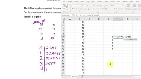 Stem And Leaf Diagram Excel