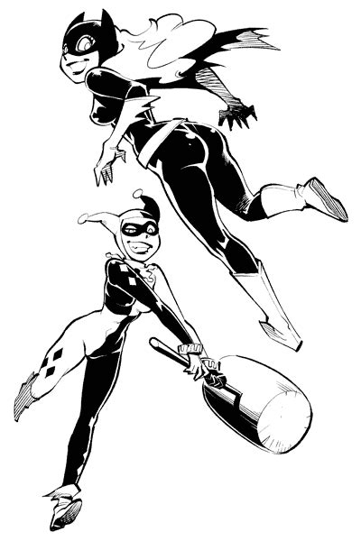 Harley Quinn Batgirl And Barbara Gordon Dc Comics And 2 More Drawn