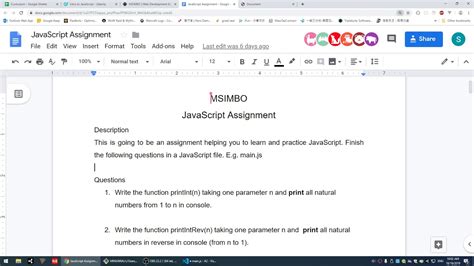 JavaScript Assignment YouTube