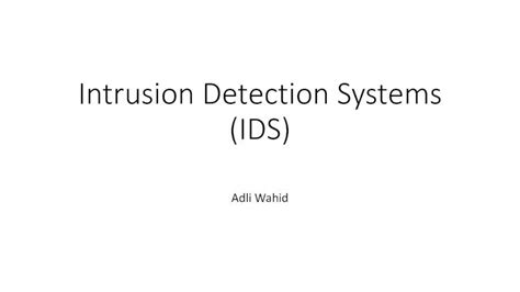 pdf intrusion detection systems ids · suricata intrusion detection system suricata is a