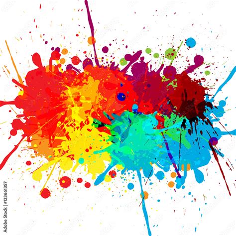 Abstract Splatter Color Design Background Illustration Vector D Stock