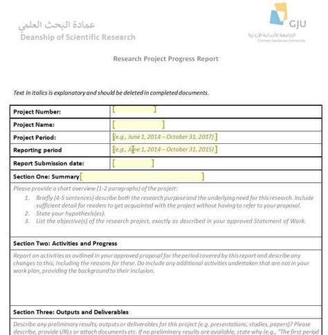 Official Progress Report Templates In Ms Word Writing Word Excel
