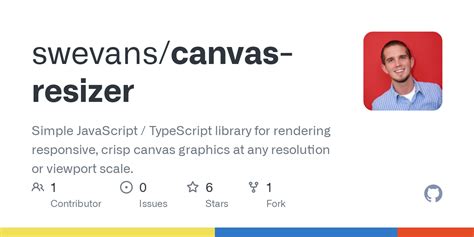 GitHub Swevans Canvas Resizer Simple JavaScript TypeScript Library
