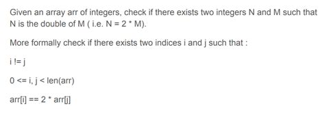 solved given an array arr of integers check if there exists