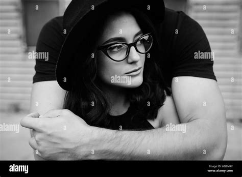 Guy Hugging His Girlfriend From Behind Stock Photo Alamy