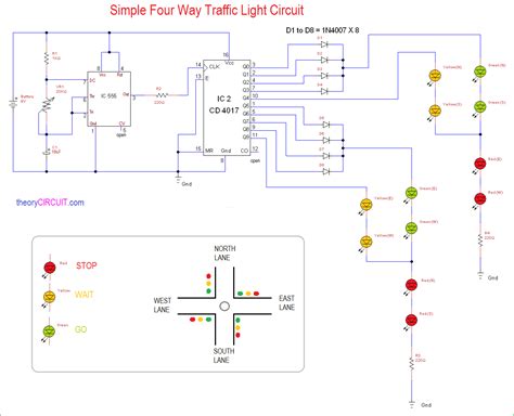 Arduino Traffic Light Circuit Diagram