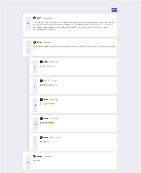 frontend mentor full stack interactive comments section app with react and tailwind cs coding